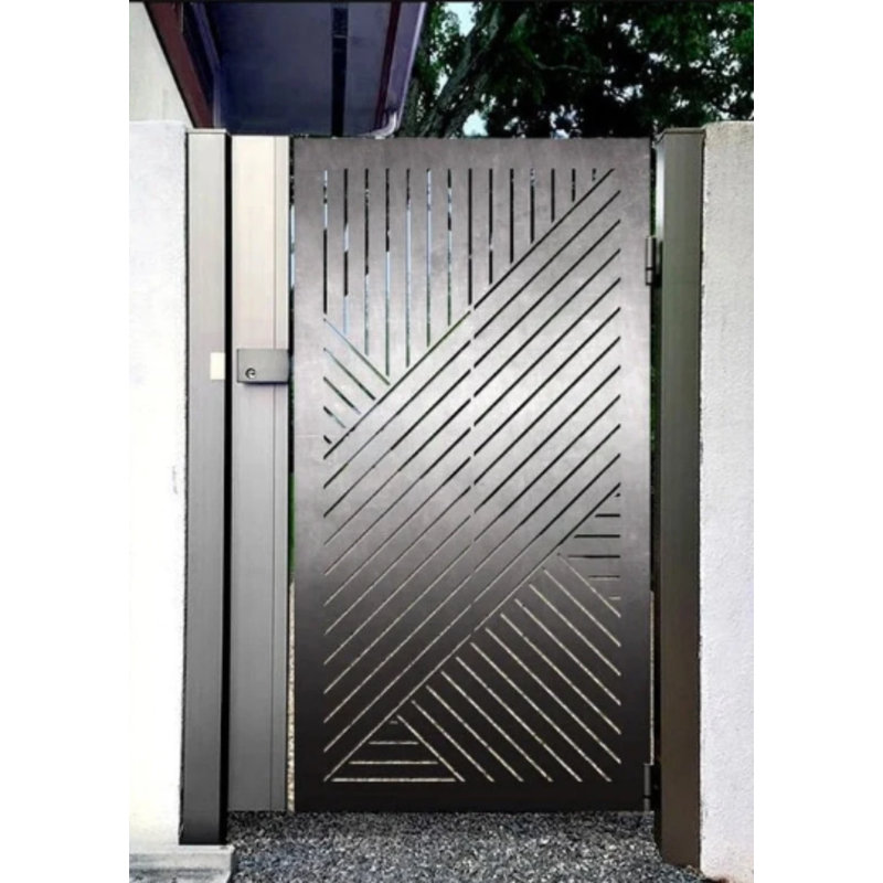 Taimco Laser Cut Artistic Linear Zig Zag Design Metal Gate Wayfair Canada